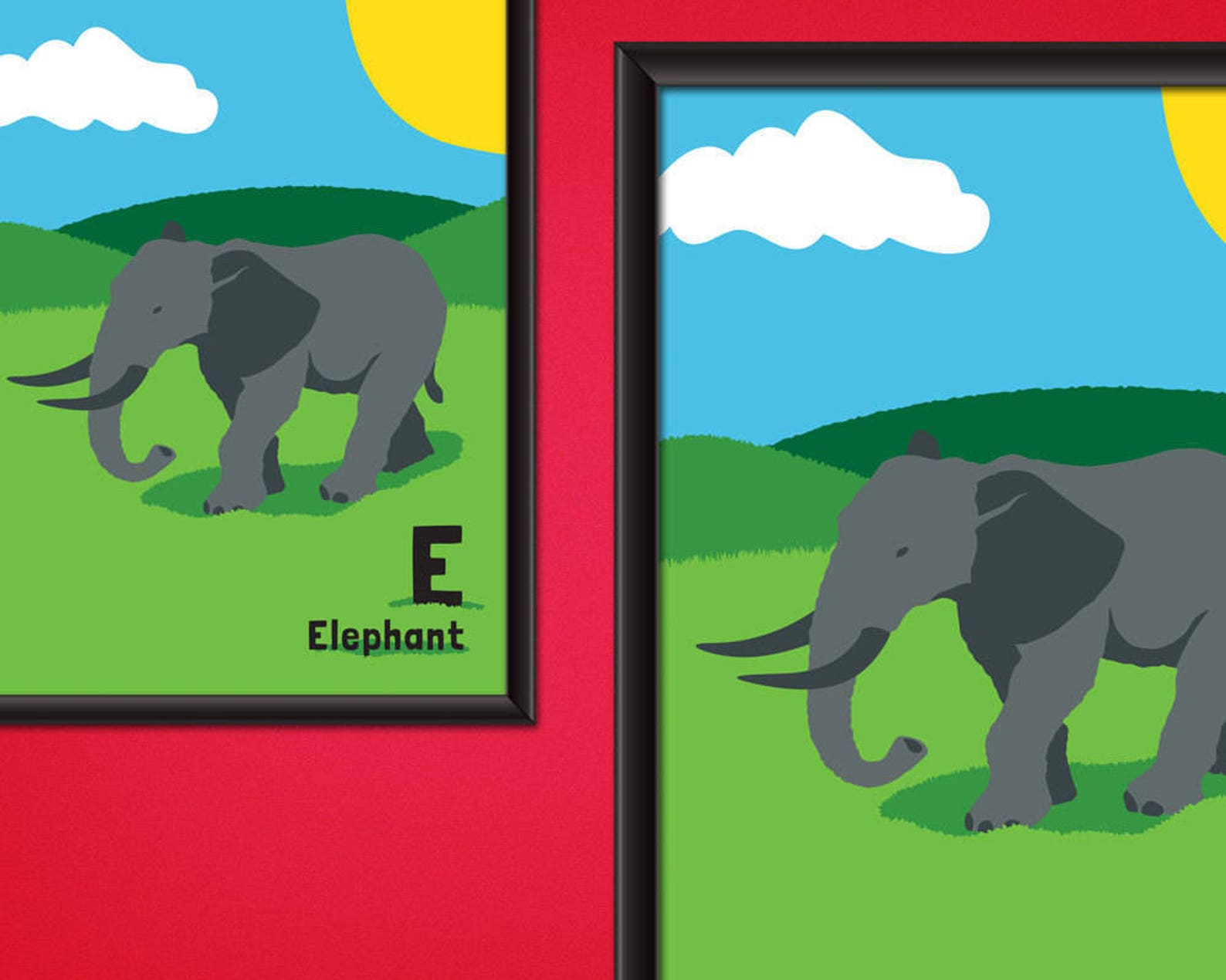 Animal Alphabet Poster - Elephant - DIGITAL DOWNLOAD - Kids & Nursery ...