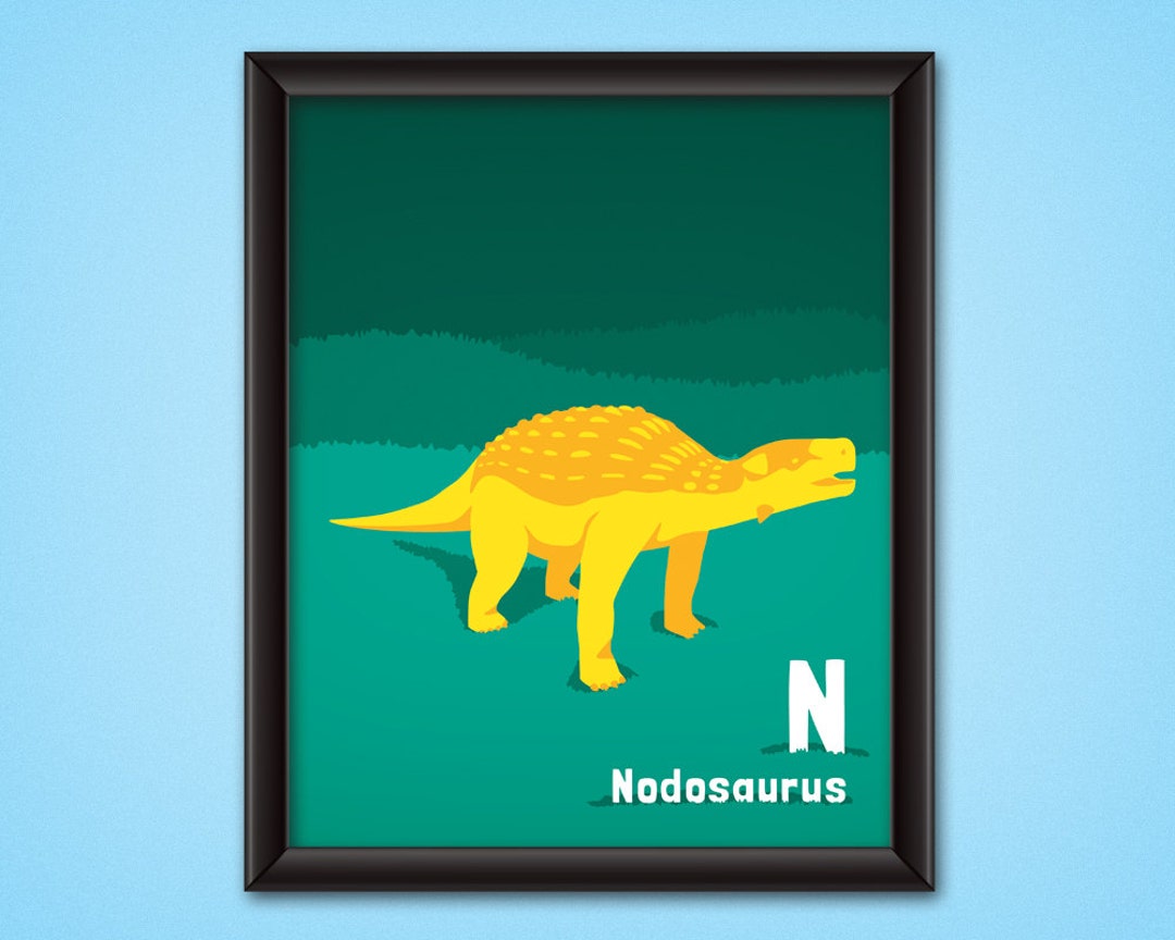 Dinosaur Alphabet Poster - Nodosaurus - DIGITAL DOWNLOAD - Kids ...