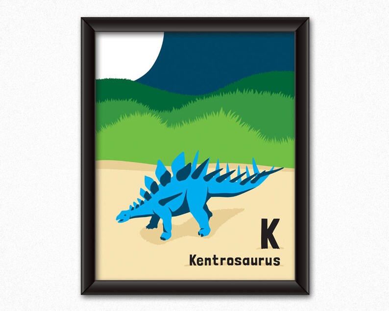 Kentrosaurus - DIGITAL DOWNLOAD - Dinosaur Kids Room Decor - Dino Wall ...