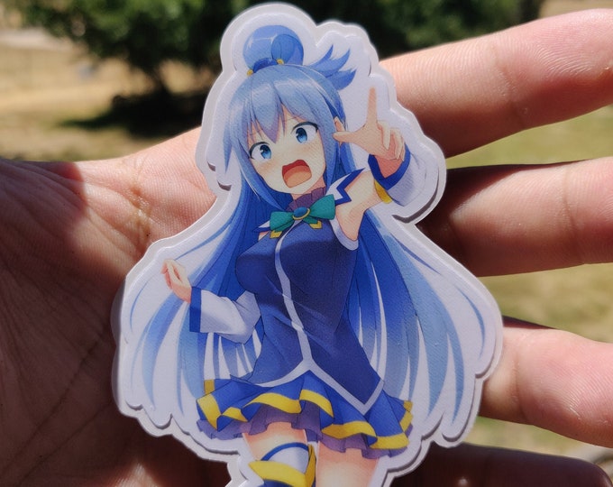 Aqua Vinyl Sticker From Konosuba Anime Stickers Laptop Stickers Fridge ...