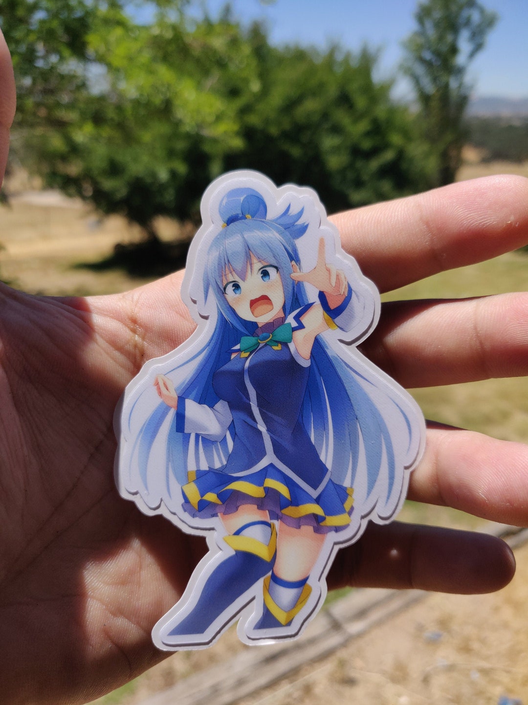 Aqua Vinyl Sticker From Konosuba Anime Stickers Laptop Stickers Fridge ...