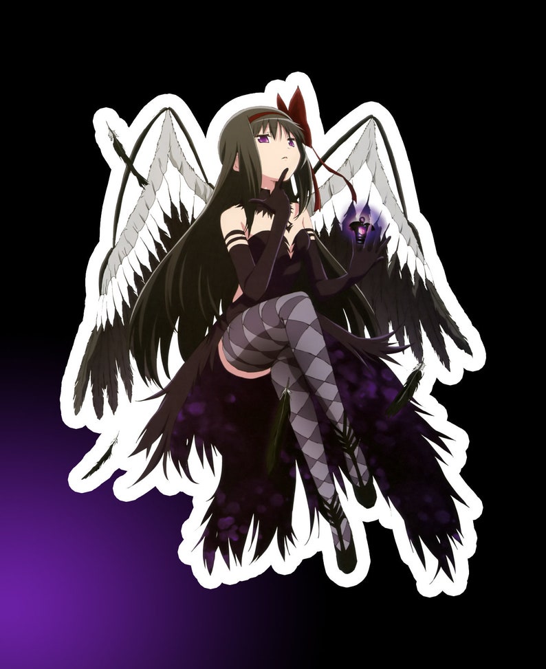 Homura Akemi Vinyl Sticker Puella Magi Madoka Magica Anime | Etsy