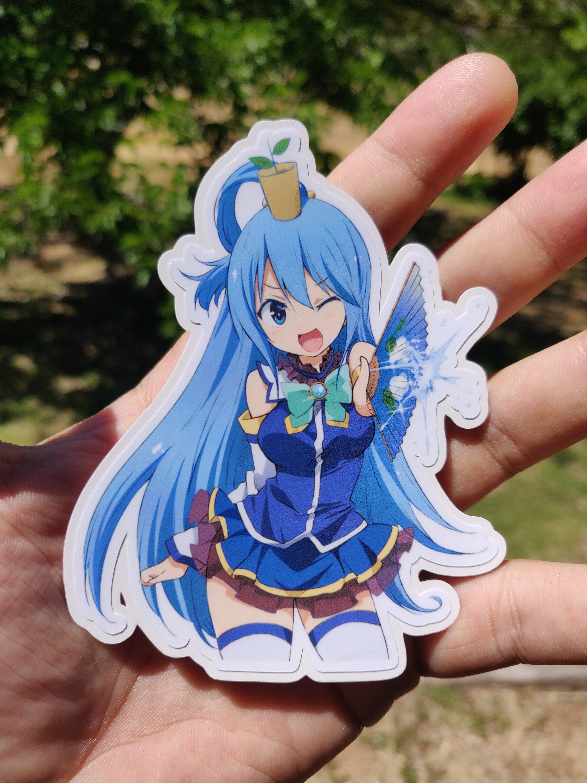 Aqua Version 2 Vinyl Sticker from KonoSuba Anime Stickers | Etsy