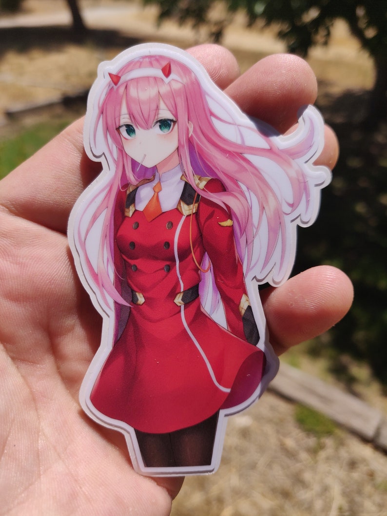 Zero Two Vinyl Sticker Darling in the Franxx V3 Anime | Etsy