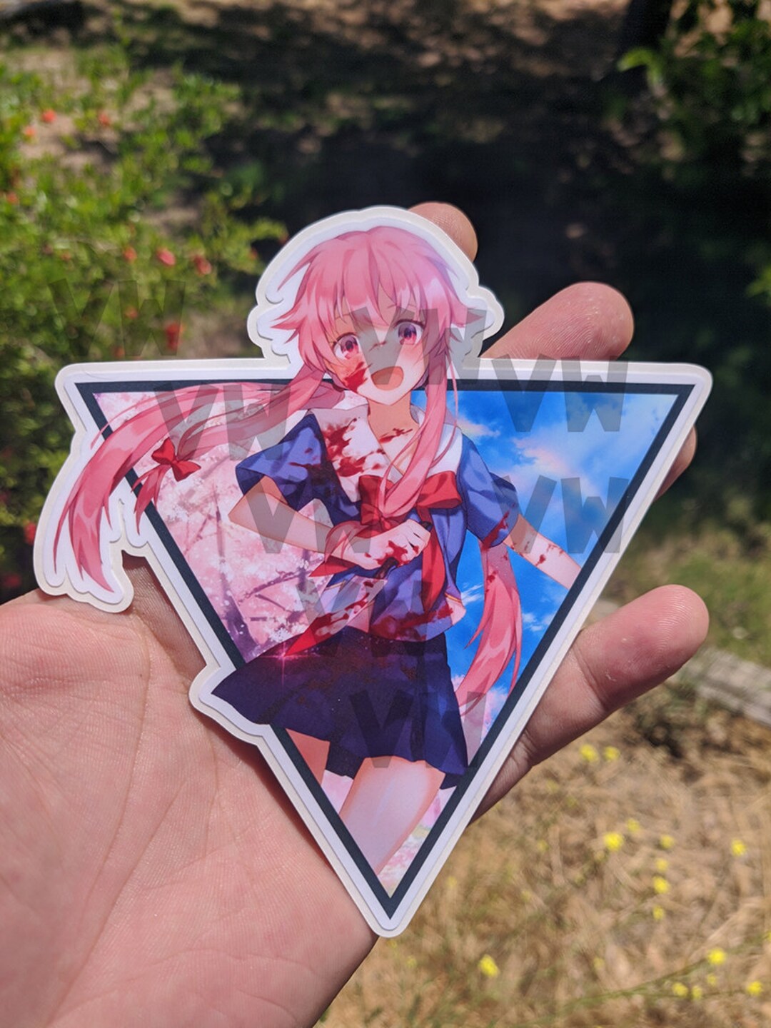 Yuno Gasai Vinyl Sticker - Depth Style - the Future Diary | Anime ...