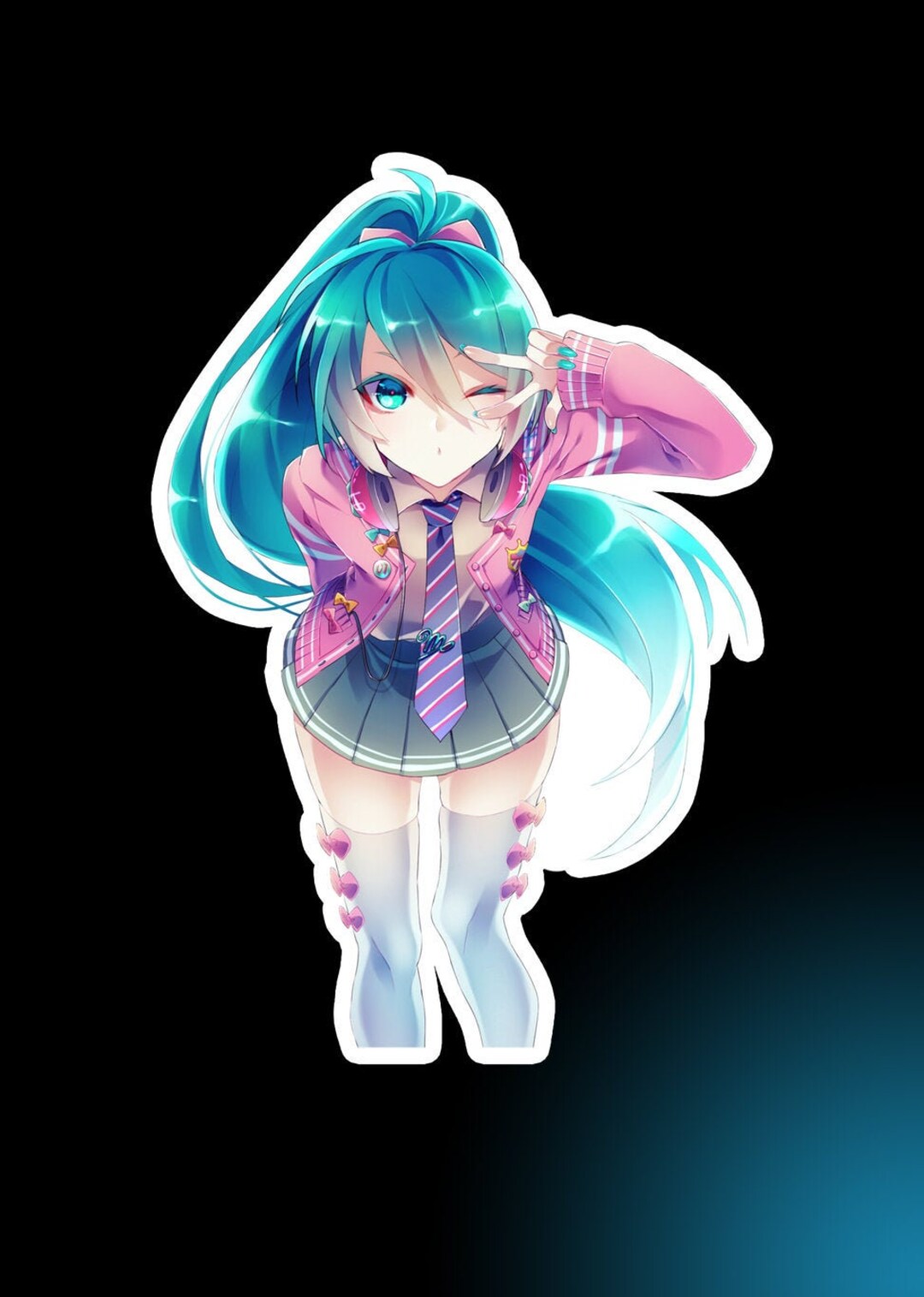 Neon Vinyl Sticker Anime Stickers Laptop Stickers Fridge Magnets ...