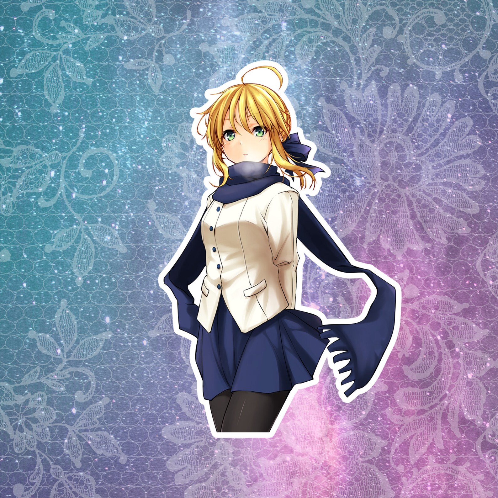 Saber Fate/Stay Night Vinyl Sticker Anime Stickers Laptop | Etsy