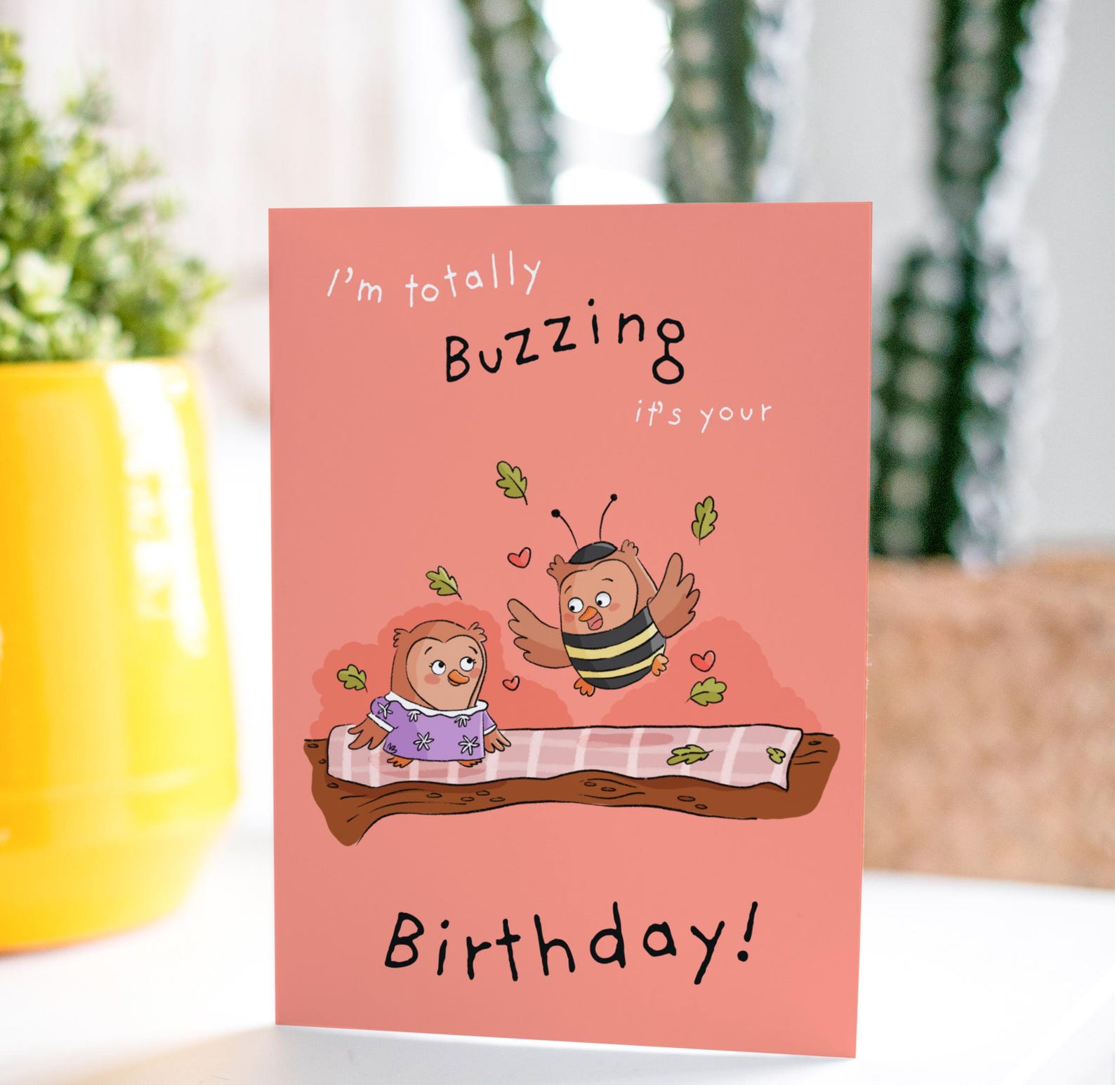 Birthday Buzzing Bee Greeting Card A6 Card Cute Animals Card - Etsy