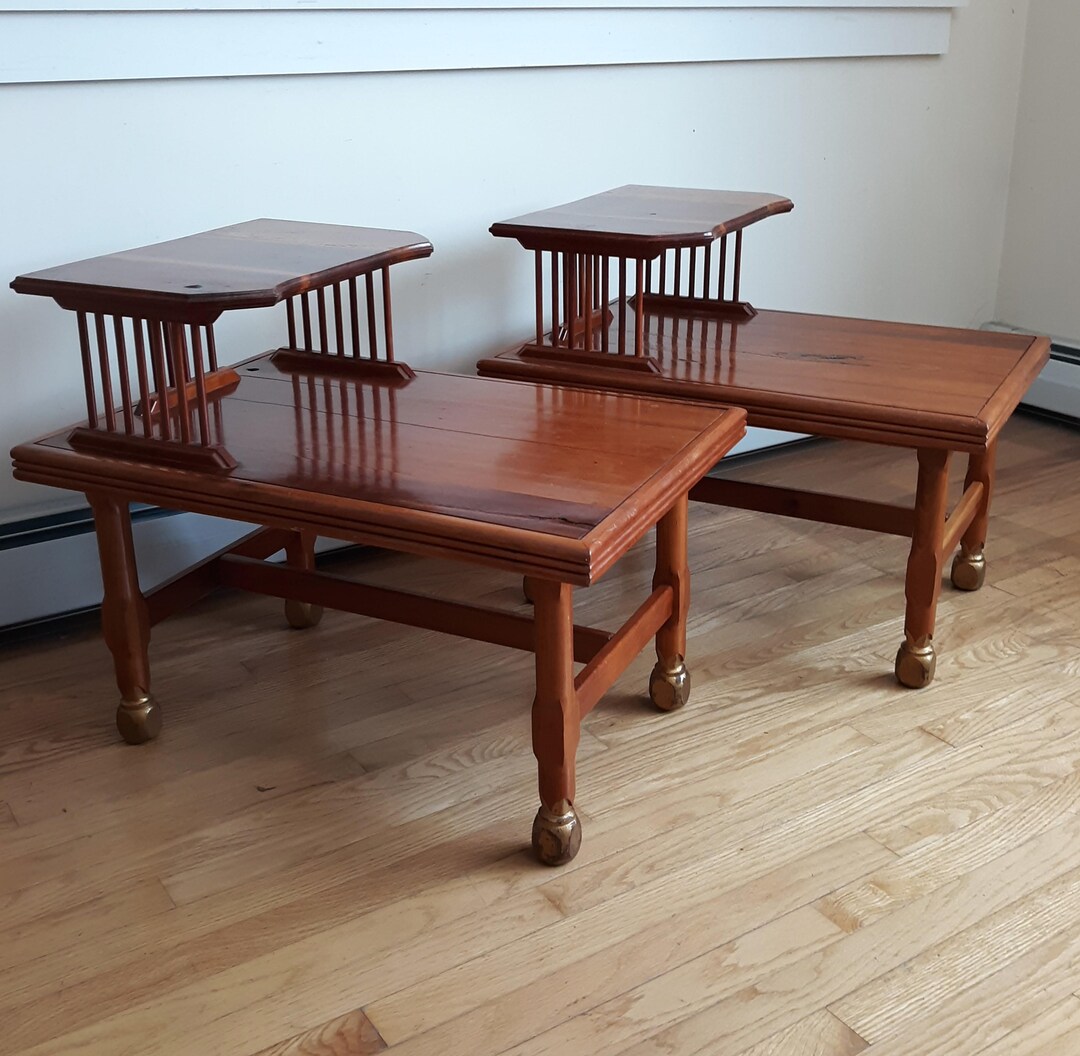 Solid Cherry Mid Century Side Tables - Etsy