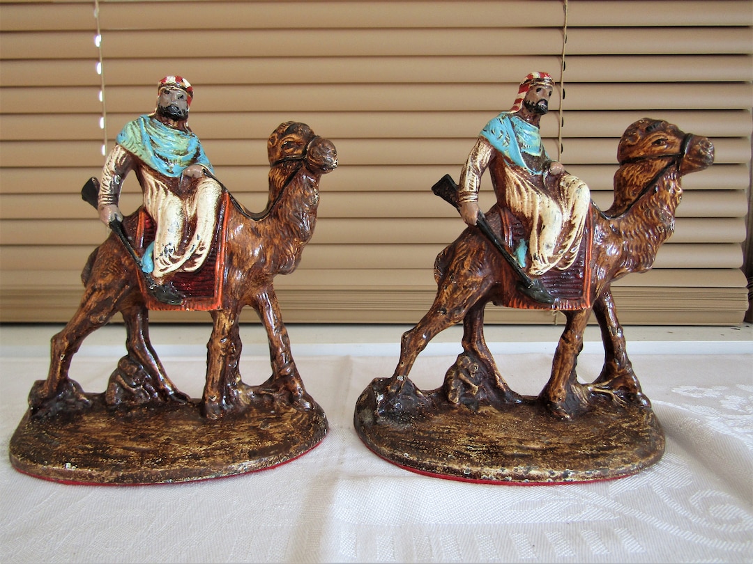 Antique Cast Iron Hubley Arab Bookends doorstops - Etsy