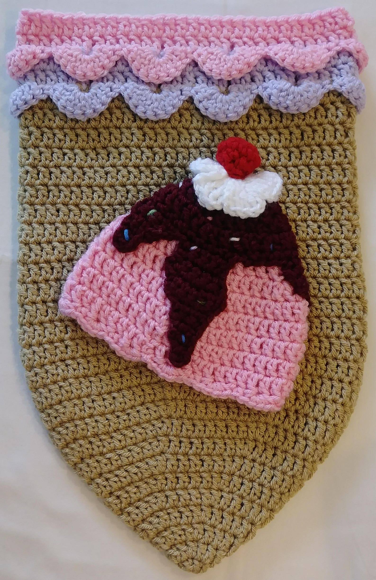 Crocheted Ice Cream Cone Cocoon With Hat Ice Cream Cocoon - Etsy