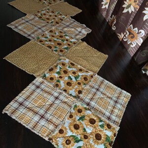 Made to Order** Rag Quilt Table Runner - Roses - Floral - Etsy