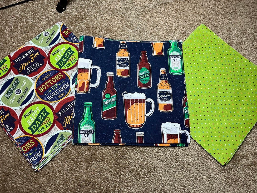 Made to Order Rag Quilt Table Runner Father's Day Man Cave Beers - Etsy