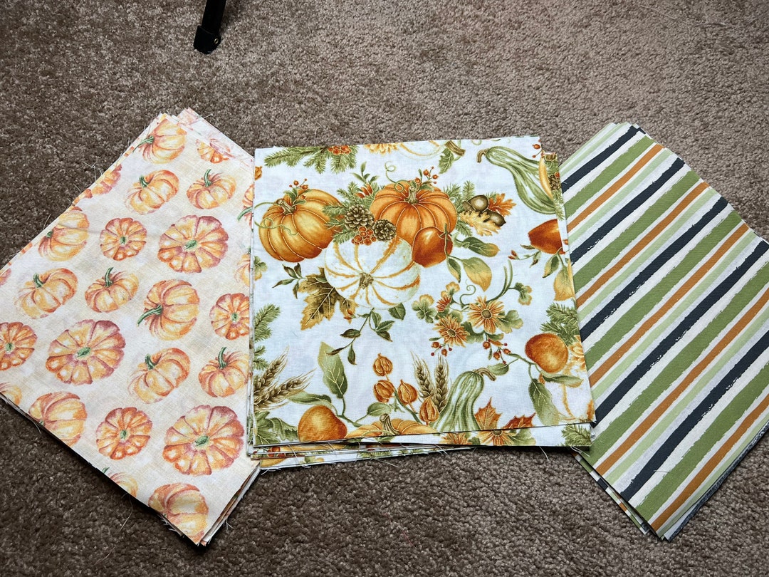 Made to Order** Rag Quilt Table Runner - Fall, Harvest, Pumpkins - Etsy