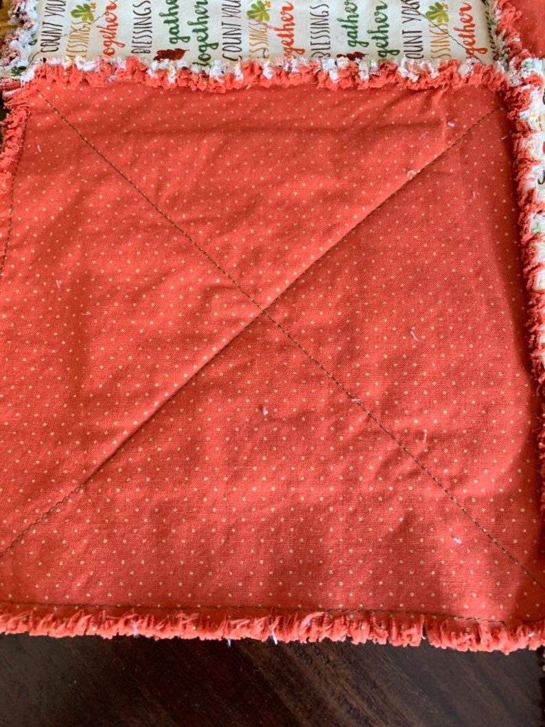 Rag Quilt Table Runner - Thanksgiving, Harvest, Autumn, Fall - Etsy