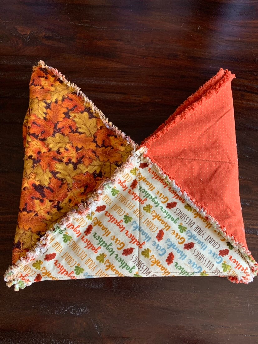 Rag Quilt Table Runner - Thanksgiving, Harvest, Autumn, Fall - Etsy