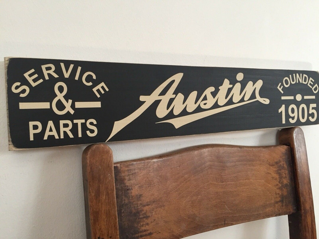 Austin Sign Vintage Old Style A30 Mini Classic Car Garage Signs Wooden ...
