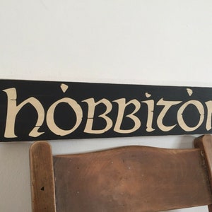 Hobbiton Sign the Hobbit Lord of the Rings Vintage Style Wooden Gift ...