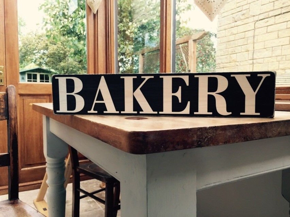 Kitchen Sign Bakery Sign Plaque Vintage Kitchen Old Look Wood - Etsy UK
