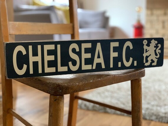 Chelsea FC Sign Gift Wooden Vintage Style Football Street Fan | Etsy