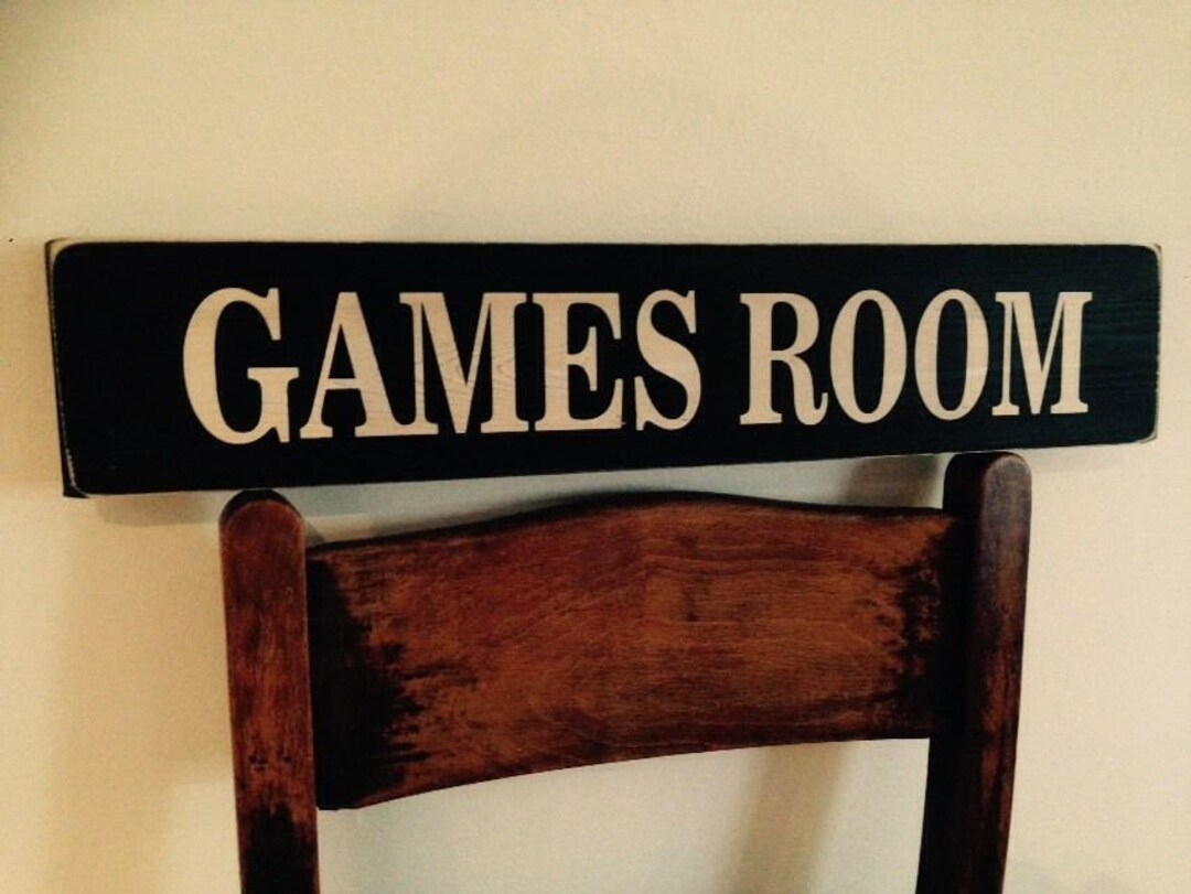 Games Room Sign Plaque Vintage Old Look Kitchen Home Room Pub - Etsy