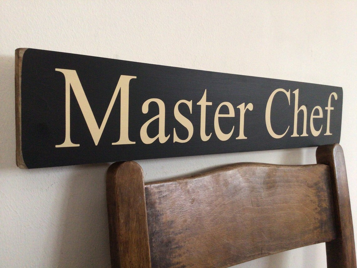 Master Chef Sign Wooden Plaque Cafe Pub Dinner Party Gift Cook - Etsy UK