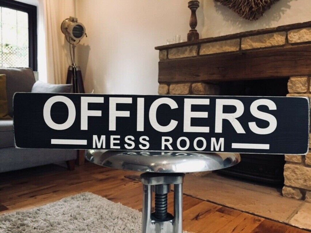 Officers Mess Sign Painted Wooden Army Wartime Vintage Style RAF WAR - Etsy