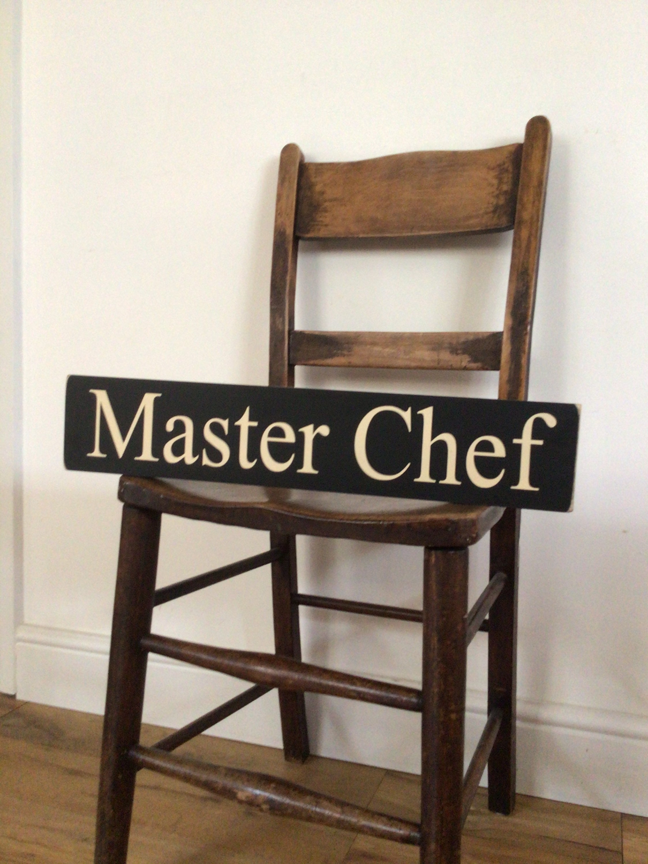 Master Chef Sign Wooden Plaque Cafe Pub Dinner Party Gift Cook - Etsy UK