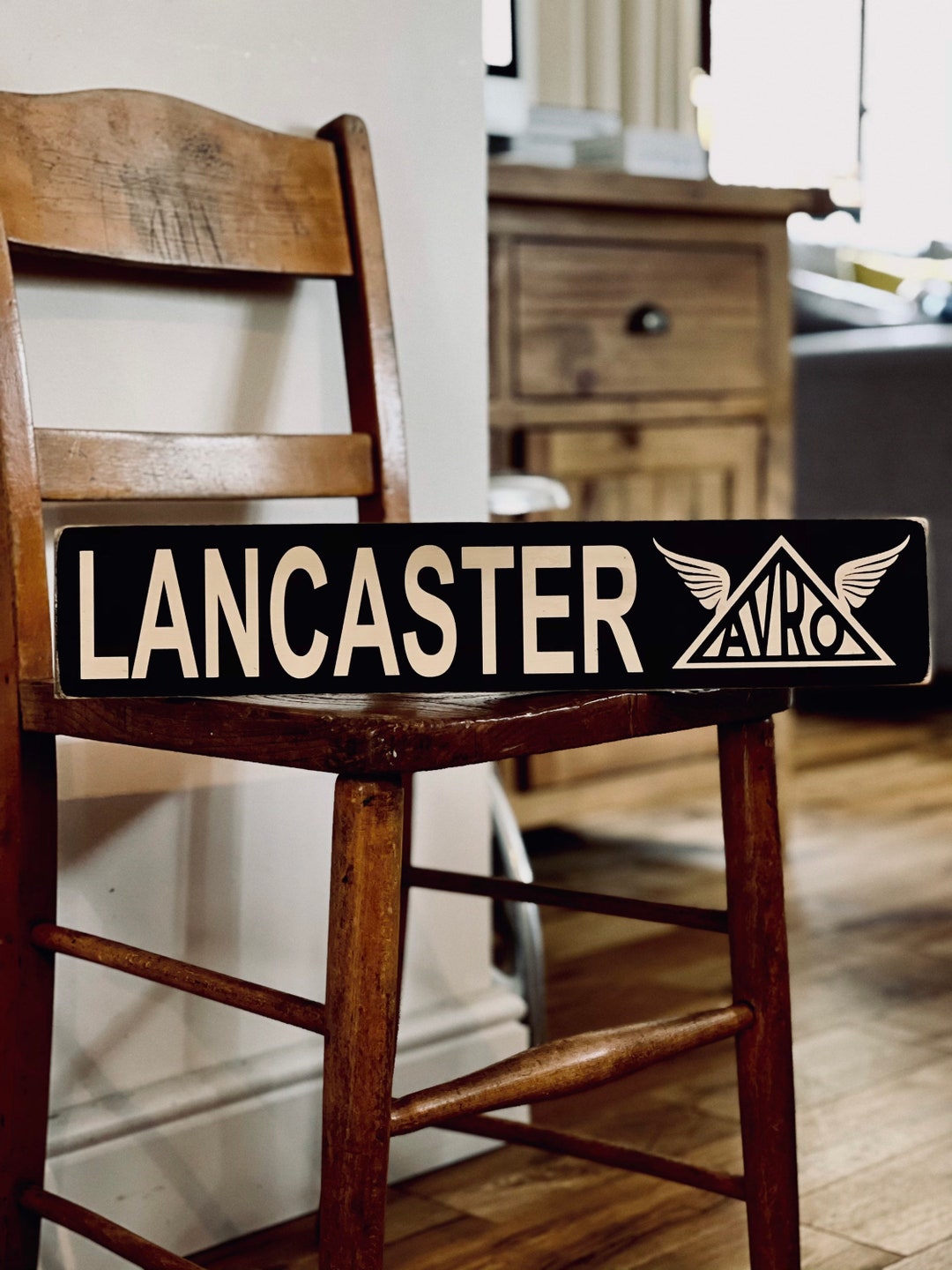 Lancaster Sign Bomber Vintage Style Wooden Sign WW1 2 Aircraft Aviation ...