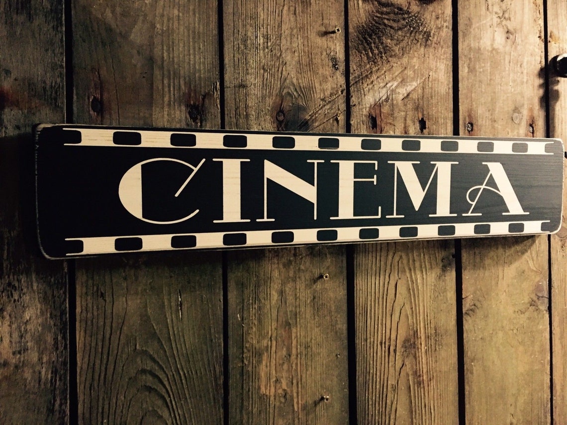 Cinema Sign Vintage Style Old Look Shop Pub Home TV Room Kids - Etsy