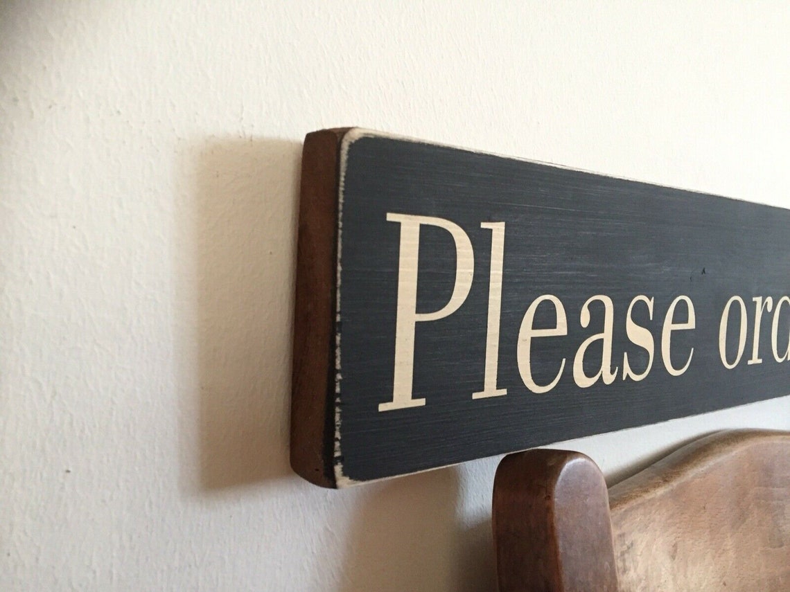 Food Sign Order Food Drinks Wooden Vintage Pub Hotel Shop Cafe - Etsy