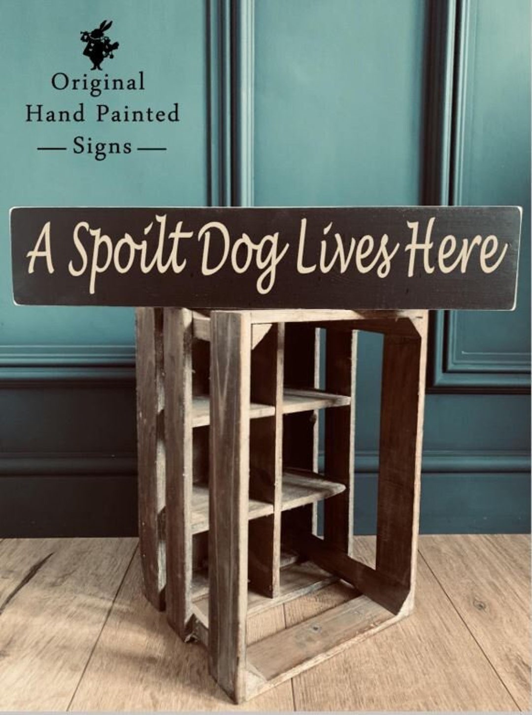 Dog Signs Pet Sign a Spoilt Dog Lives Here Dog Pet Signs Gifts Vintage ...