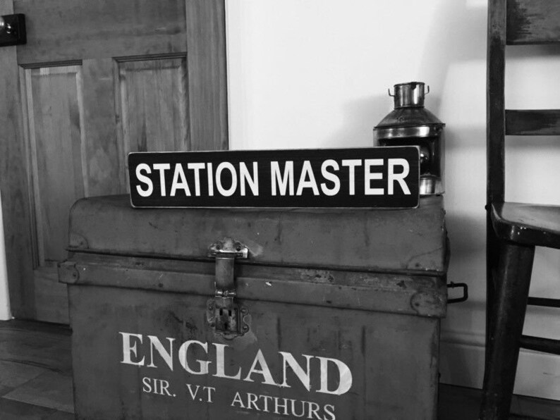 Station Master Sign Vintage Steam Old Style Railway Platform - Etsy UK