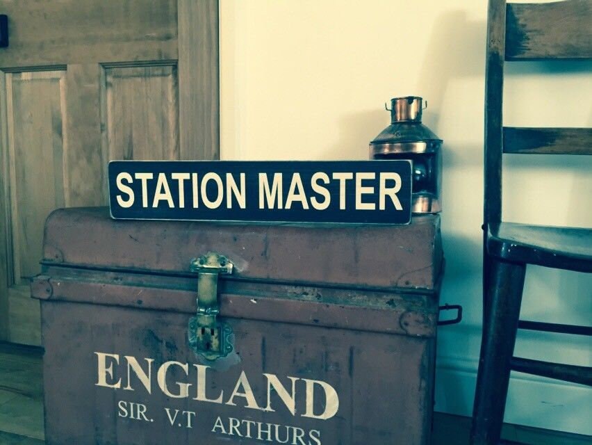Station Master Sign Vintage Steam Old Style Railway Platform - Etsy UK