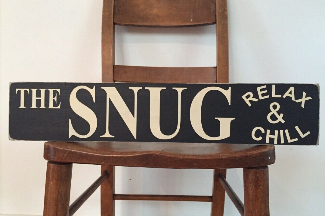 Snug Sign the Snug Wooden Vintage Style Home Garden Plaque Room Cozy ...