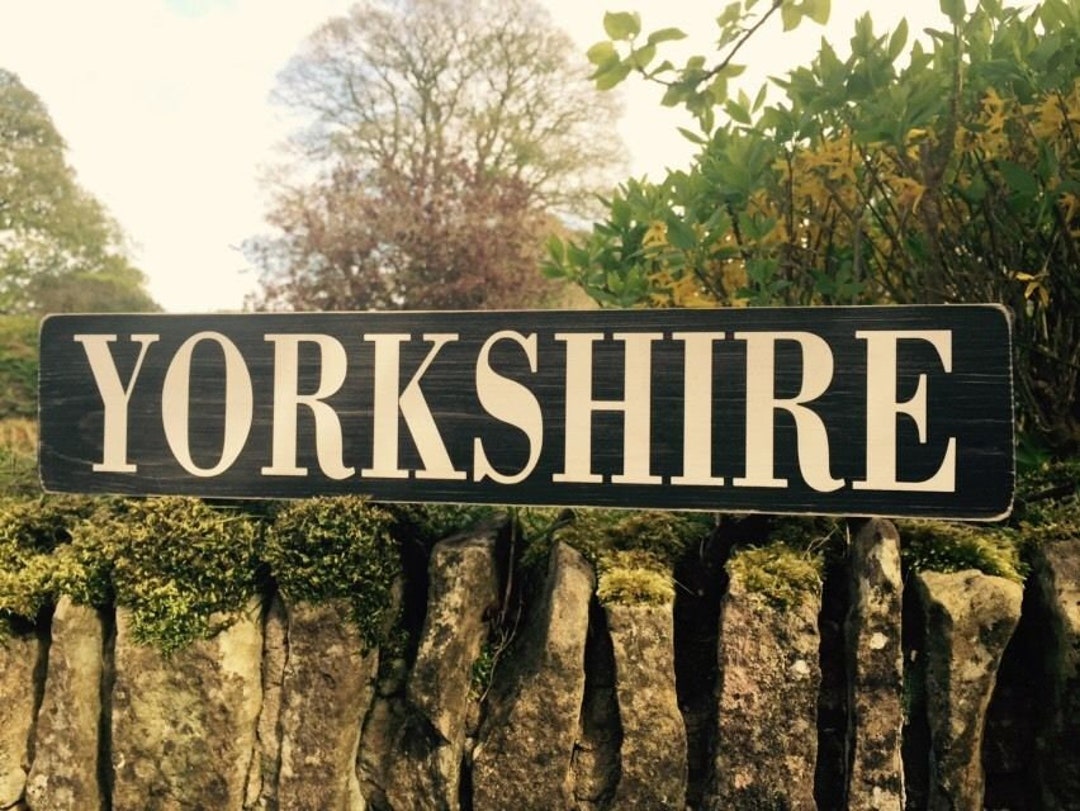 Yorkshire Sign Vintage Style Old Hand Made Wood Plaque Town City Wooden ...