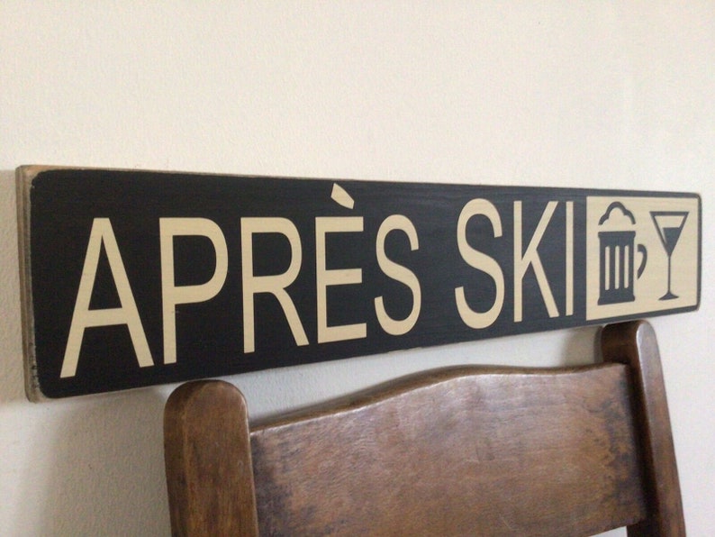 Apres Ski Sign Ski Jump Plaque Wooden Sign Vintage Style - Etsy