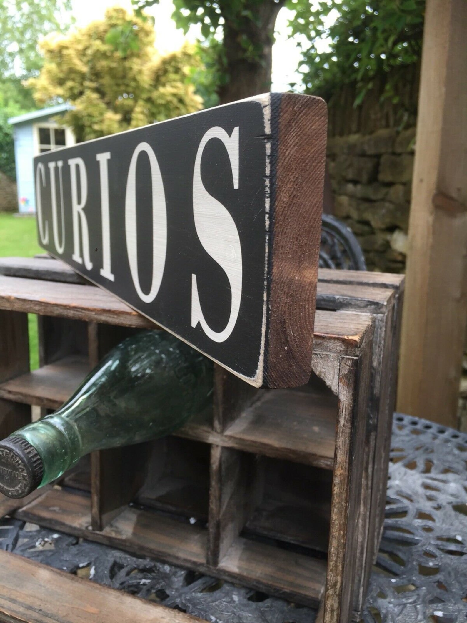 Curios Curio Sign Plaque Vintage Old Antique Style Shop Wooden - Etsy