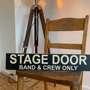 Stage Door Sign Band Group Singer Wooden Vintage Style Actors Entrance ...