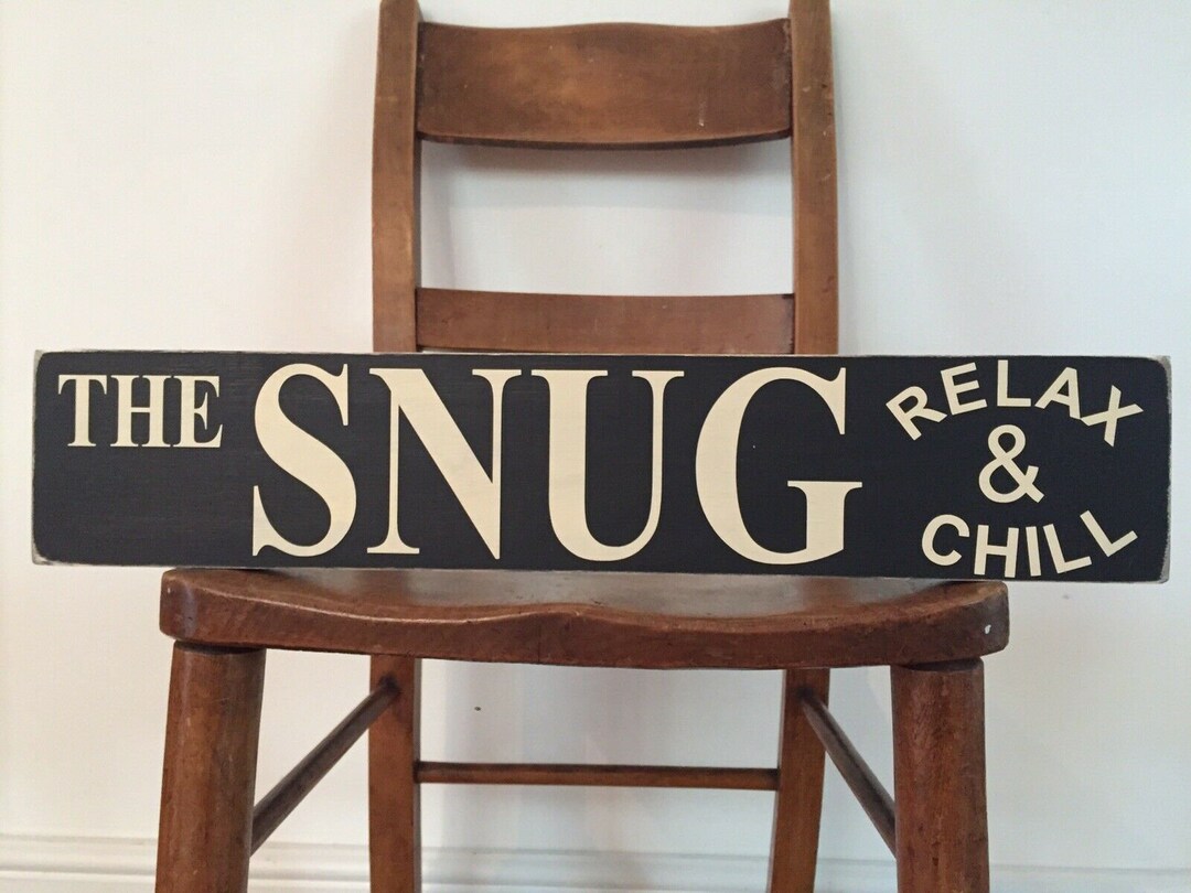 Snug Sign the Snug Wooden Vintage Style Home Garden Plaque Room Cozy ...