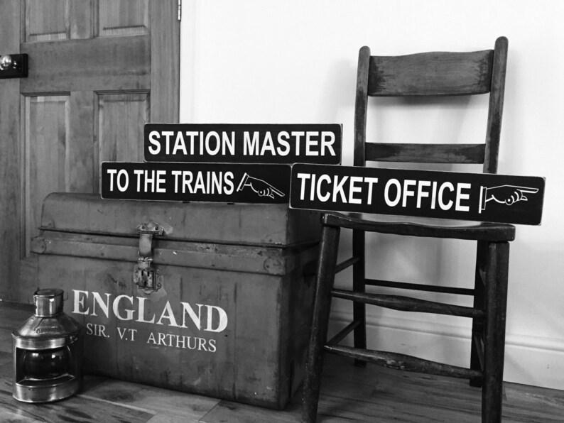 Railway Sign Vintage Steam Old Style Platform Trains GWR Train | Etsy