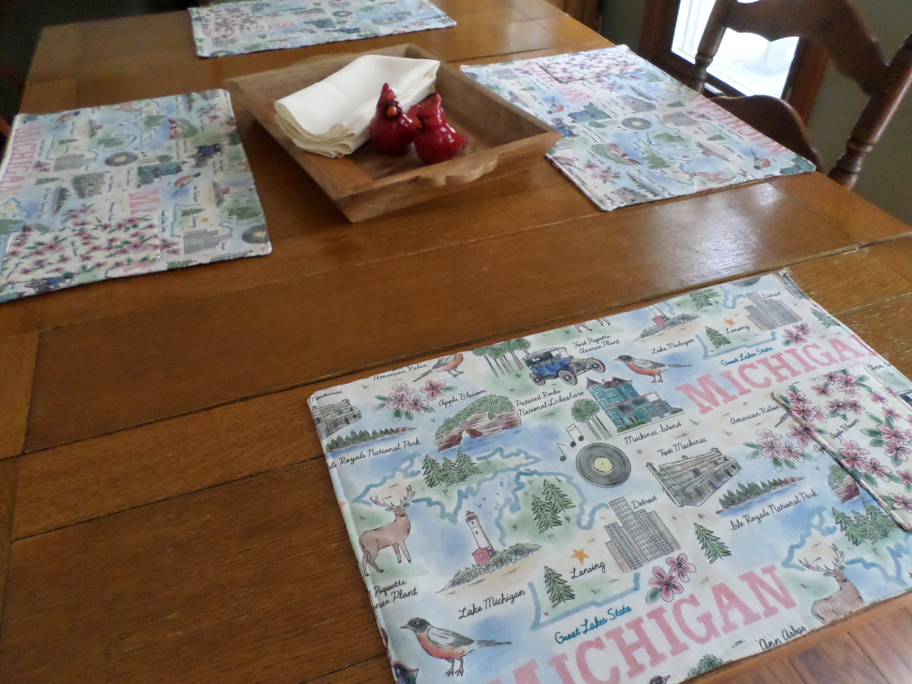 Set of 4 Double Sided Michigan State Pride Placemats With | Etsy