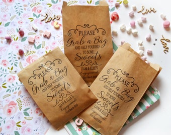 Personalised sweet bags | Etsy