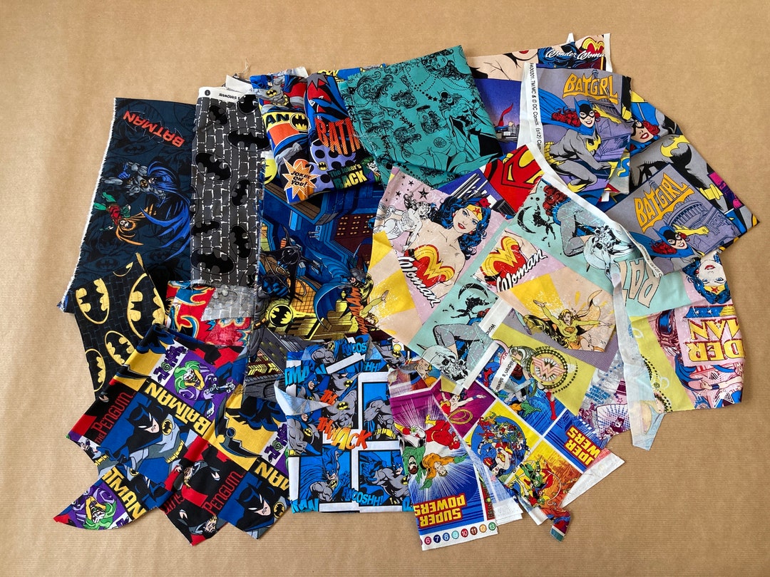 Fabric Remnant - DC Comic Scrap Bundle - Etsy