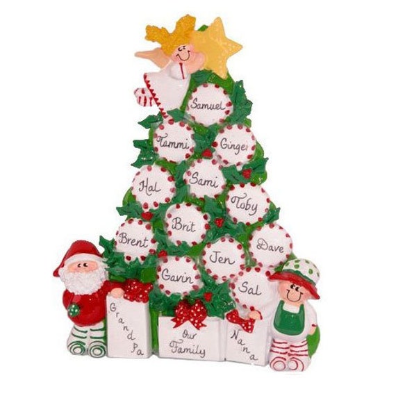 Peppermint Tree Table Top Display Personalized Christmas | Etsy