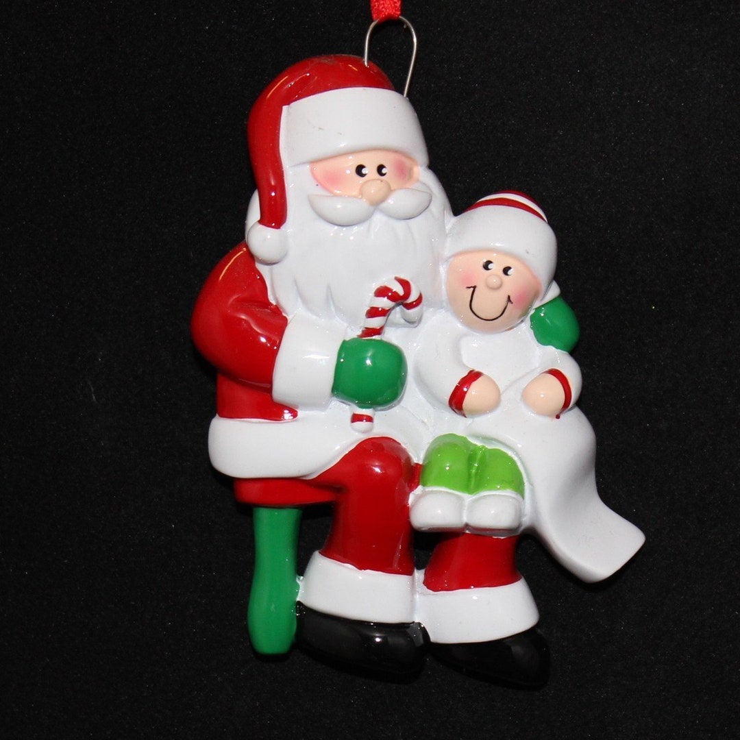 Santa Visit Personalized Christmas Ornament , Kids Christmas Ornament ...