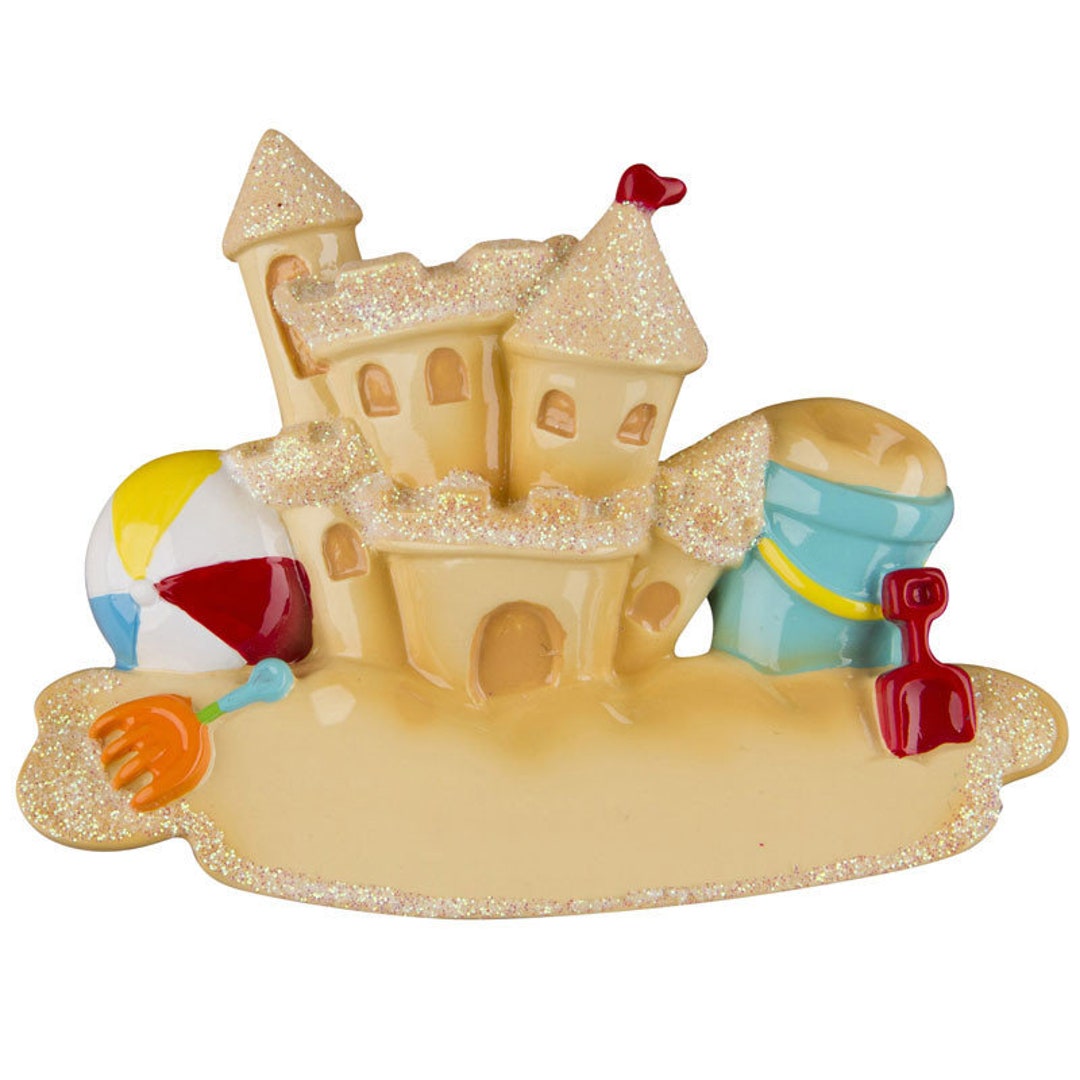 Personalized Sandcastle Christmas Ornament, Kids Decoration - Etsy