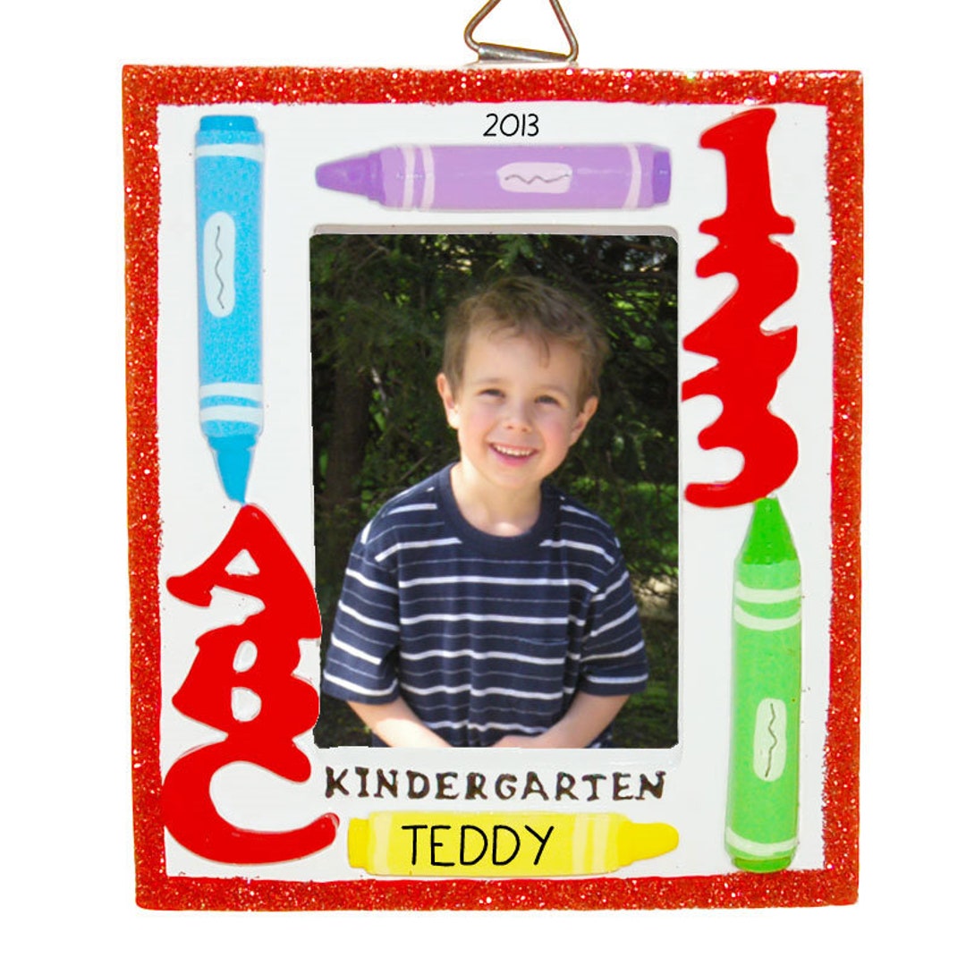 Personalized Kindergarten Picture Frame Ornament, Kindergarten ...