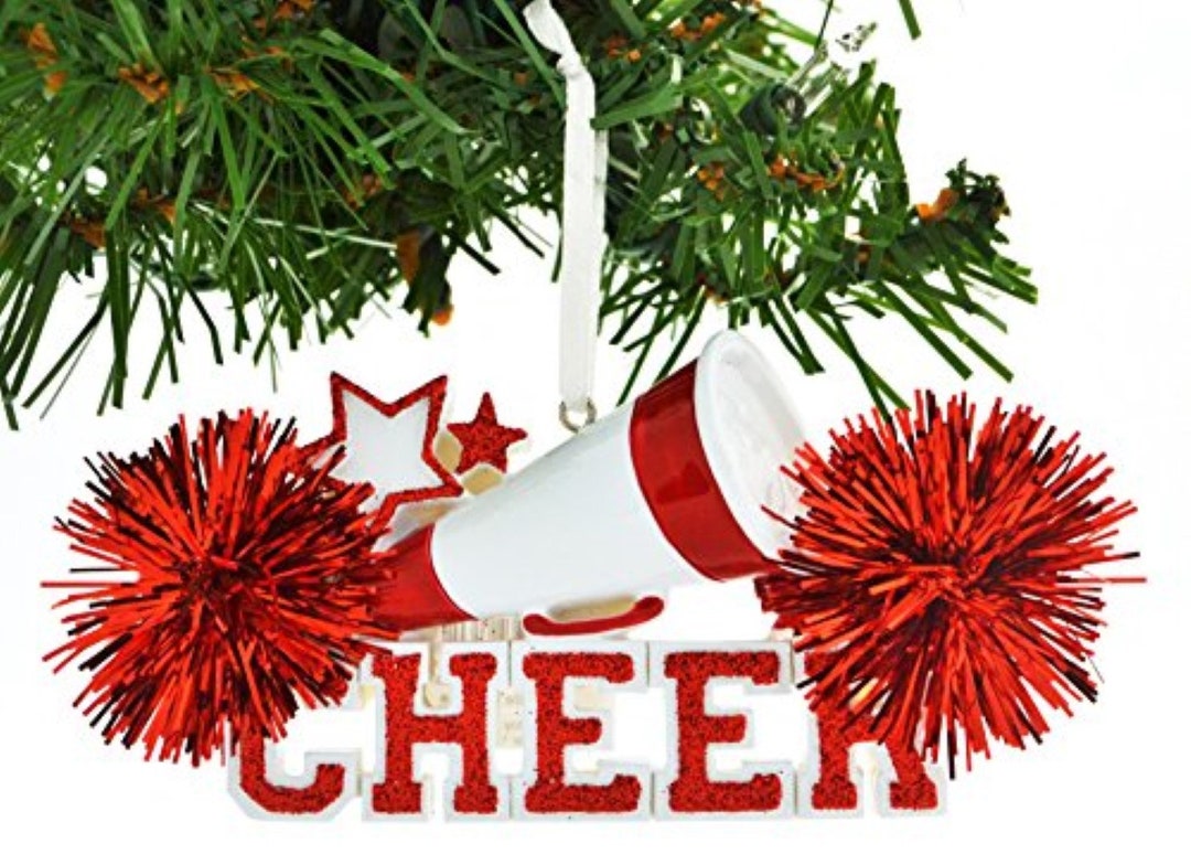 Cheer Red Personalized Christmas Ornament, Sport Christmas Ornament ...