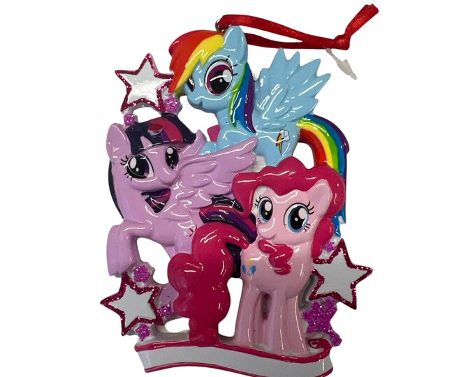 My Little Pony Best Friends Trio Personalized Ornament, My Little Pony ...